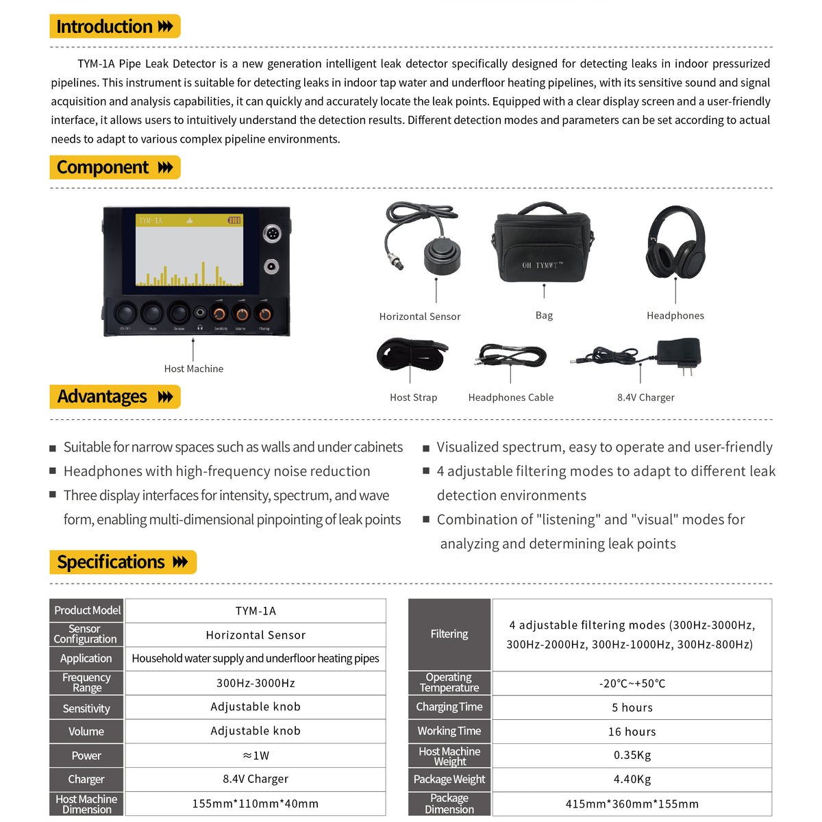 PQWT TYM-A Series New generation of intelligent leak detection devices ...